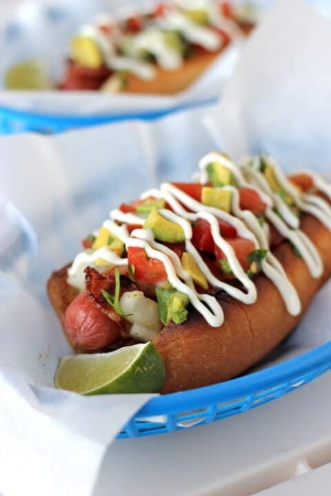 Bacon-Wrapped Sonoran Hot Dog - Damn Delicious