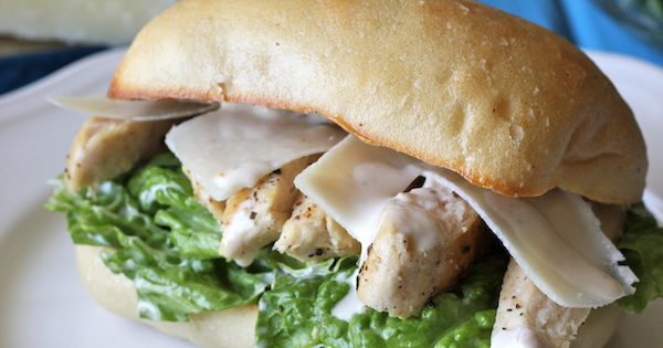 Chicken Caesar Ciabatta Sandwiches - Damn Delicious