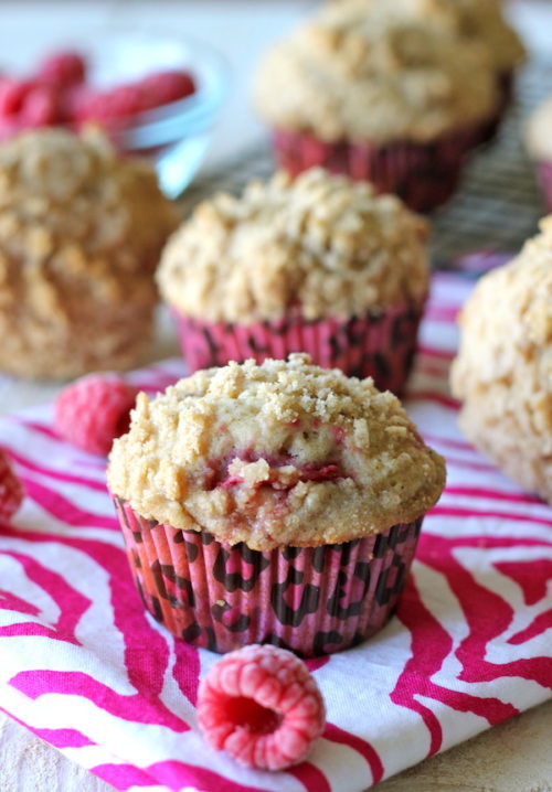 Raspberry Crumb Muffins - Damn Delicious