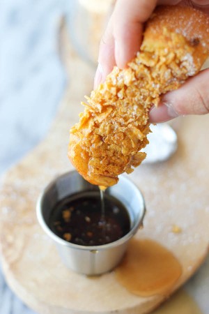 Corn Flakes French Toast Sticks - Damn Delicious