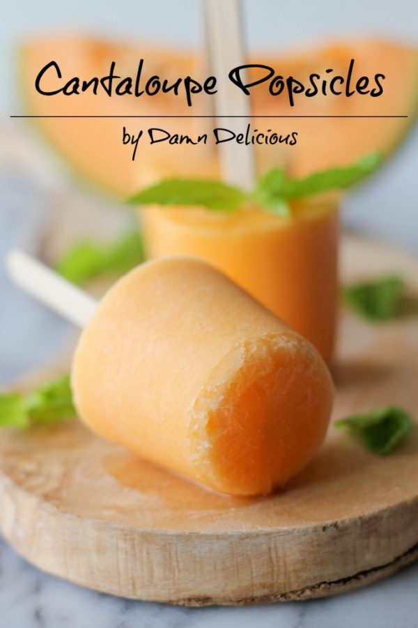 Cantaloupe Popsicles - Damn Delicious