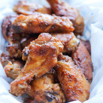 Baked Apple Butter Brown Sugar Wings - Damn Delicious