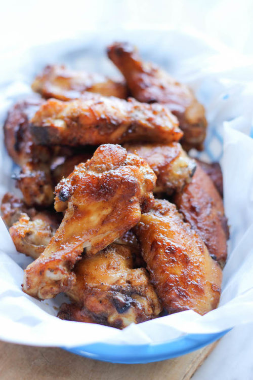Baked Apple Butter Brown Sugar Wings - Damn Delicious