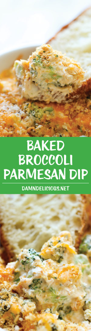 Baked Broccoli Parmesan Dip - Damn Delicious