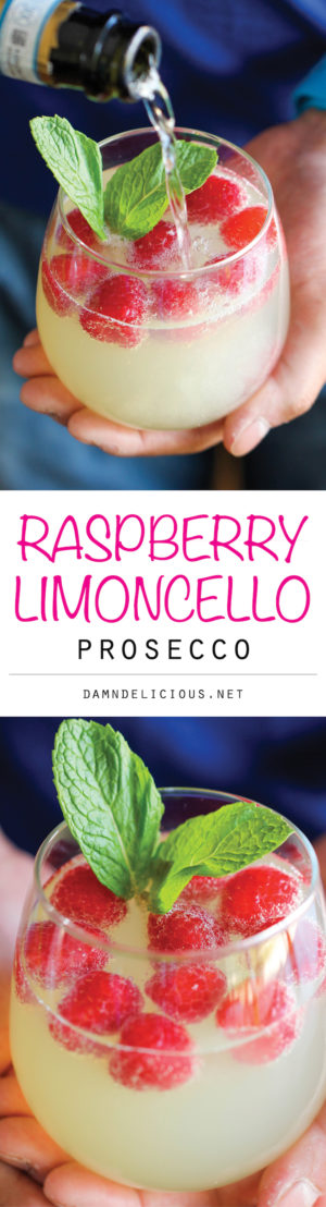 Raspberry Limoncello Prosecco - Damn Delicious