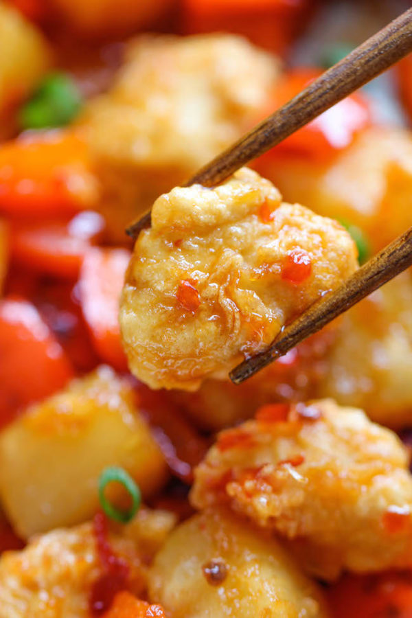 Panda Express Sweet Fire Chicken Copycat - Damn Delicious