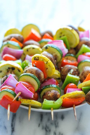 Vegetable Kabobs - Damn Delicious