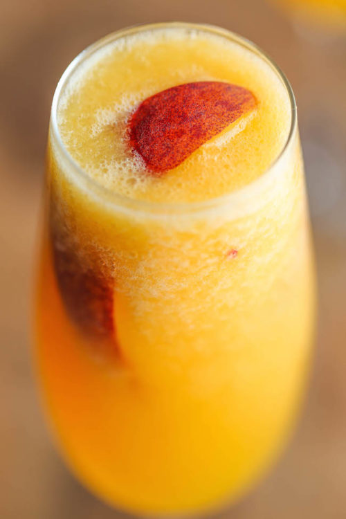 Frozen Peach Bellini - Damn Delicious