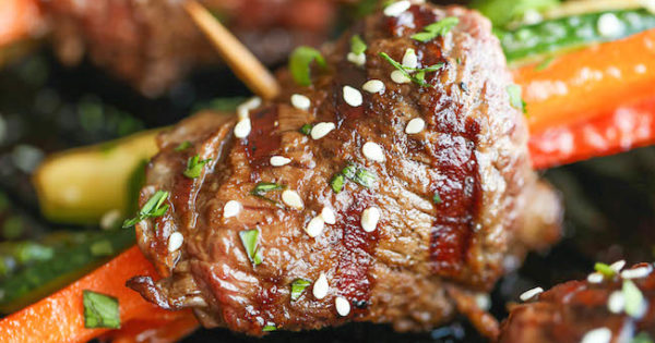 Asian Steak Roll Ups - Damn Delicious