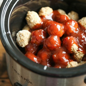 Slow Cooker Cocktail Meatballs - Damn Delicious
