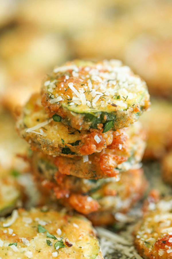Baked Zucchini Ranch Parmesan Chips - Damn Delicious