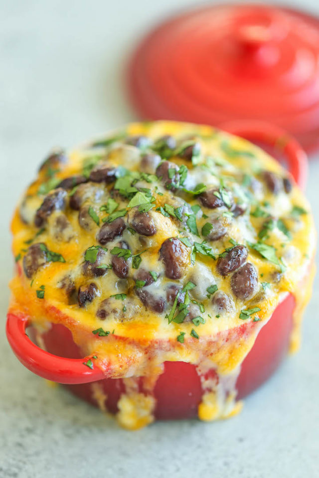 Cheesy Beans and Rice - Damn Delicious