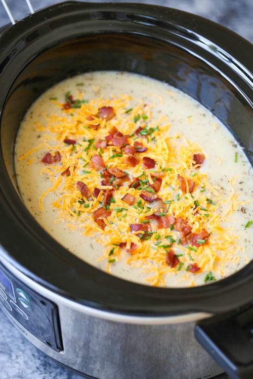 Slow Cooker Cauliflower Chowder - Damn Delicious