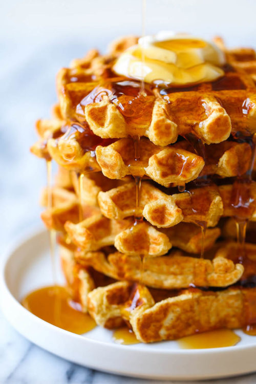 Healthy Protein Waffles - Damn Delicious