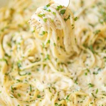 Four Cheese Spaghetti - Damn Delicious