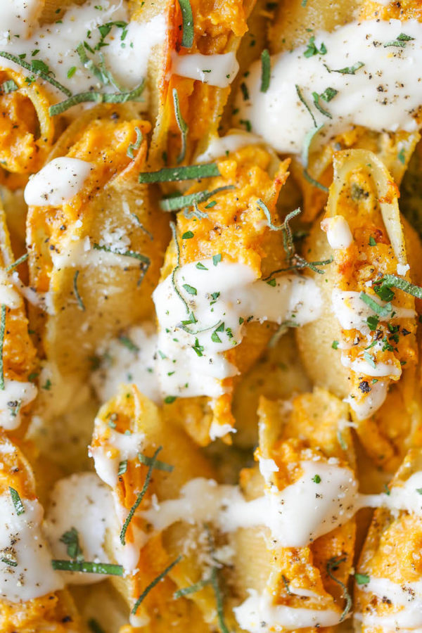 Pumpkin Stuffed Shells - Damn Delicious