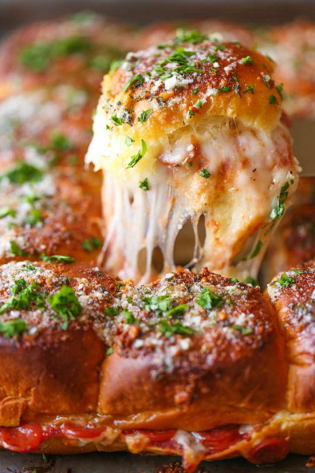 Pepperoni Pizza Sliders - Damn Delicious