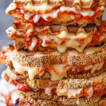 Chicken Parmesan Grilled Cheese - Damn Delicious