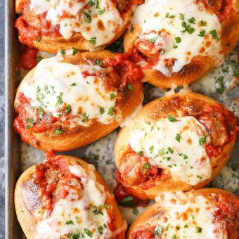 Mini Italian Meatball Subs - Damn Delicious