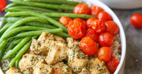 Chicken Pesto Bowls - Damn Delicious