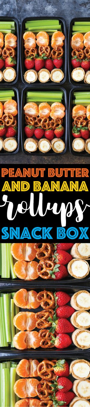 Peanut Butter and Banana Roll Ups Snack Box - Damn Delicious