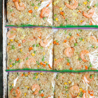 Freezer Shrimp Fried Rice - Damn Delicious