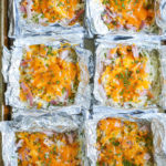 Ham and Cheese Hash Brown Foil Packets - Damn Delicious