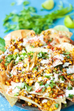 Mexican Street Corn Nachos - Damn Delicious