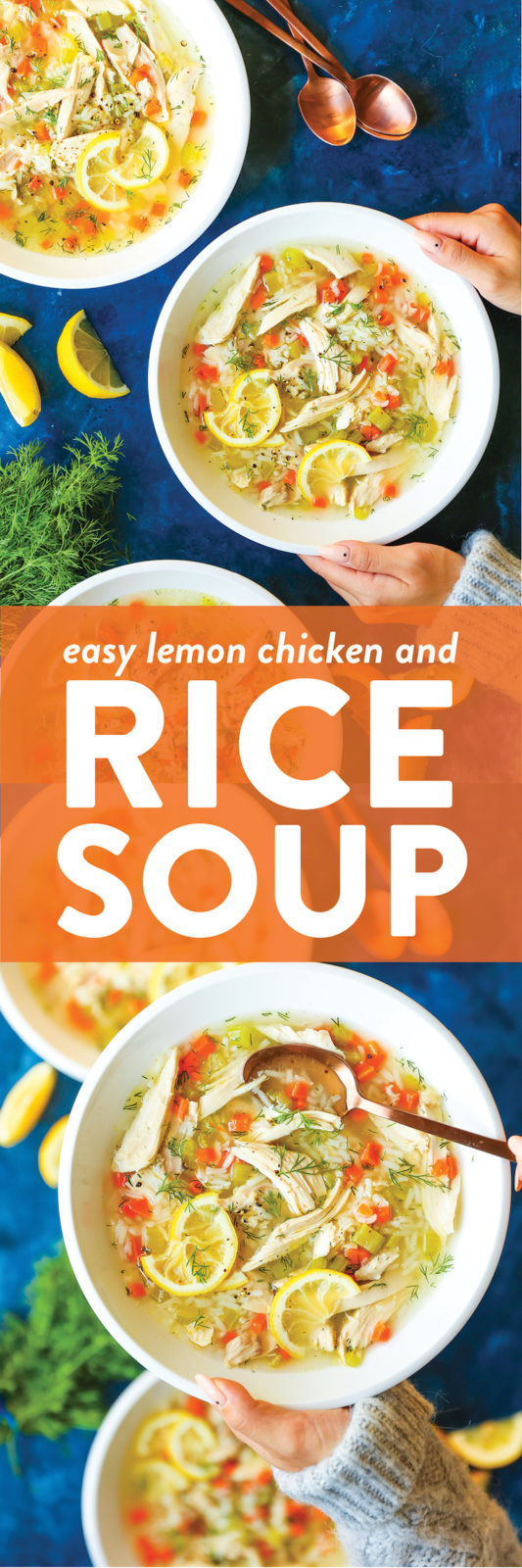 Lemon Chicken and Rice Soup - Damn Delicious