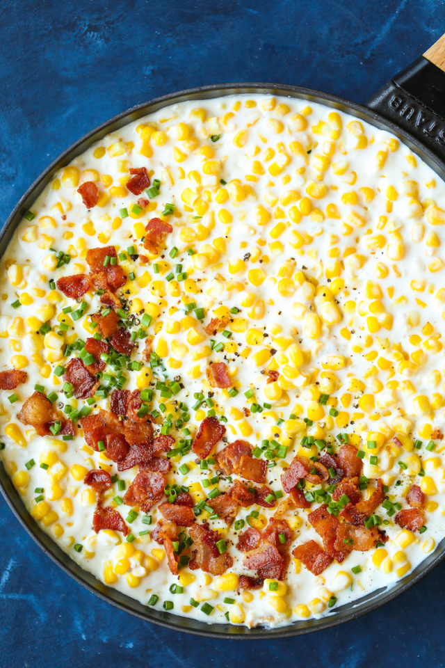Stovetop Bacon Creamed Corn - Damn Delicious
