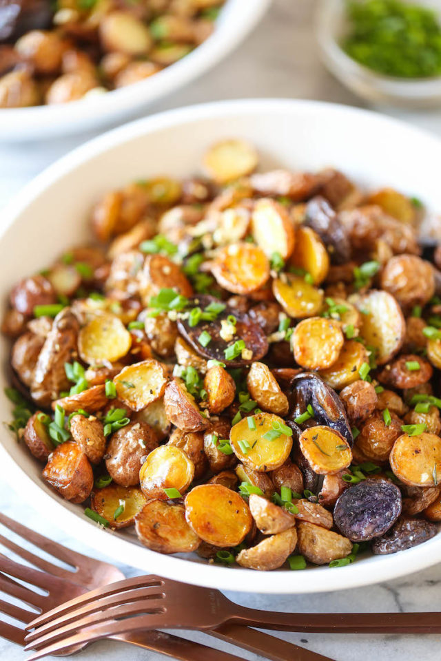 Crispy Roasted Herb Potatoes - Damn Delicious
