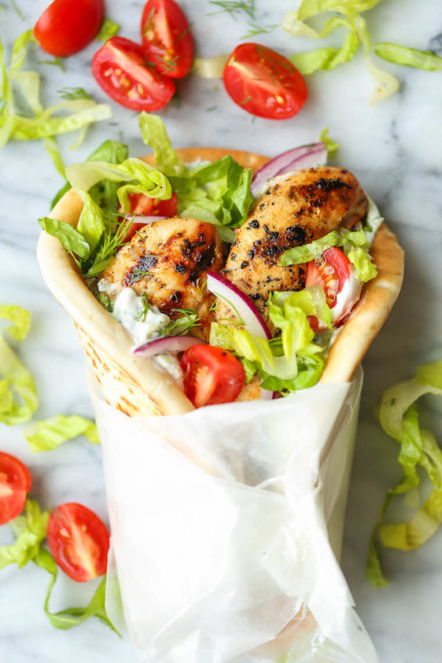 Greek Chicken Gyros