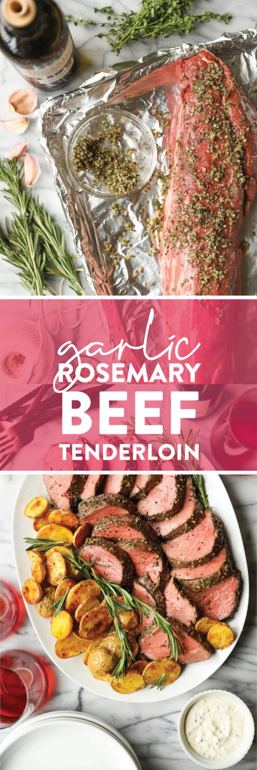 Garlic Rosemary Beef Tenderloin - Damn Delicious