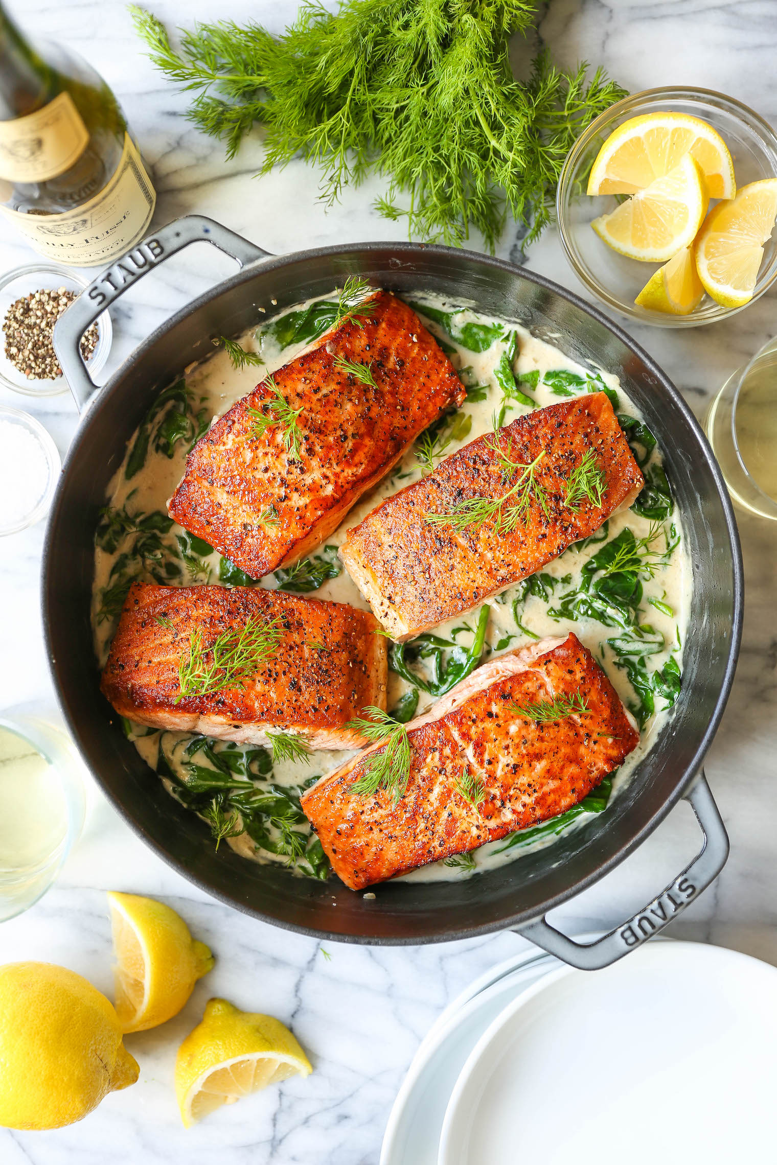 Salmon With Garlic Cream Sauce Damn Delicious Salmon With Garlic Cream Sauce Damn Delicious