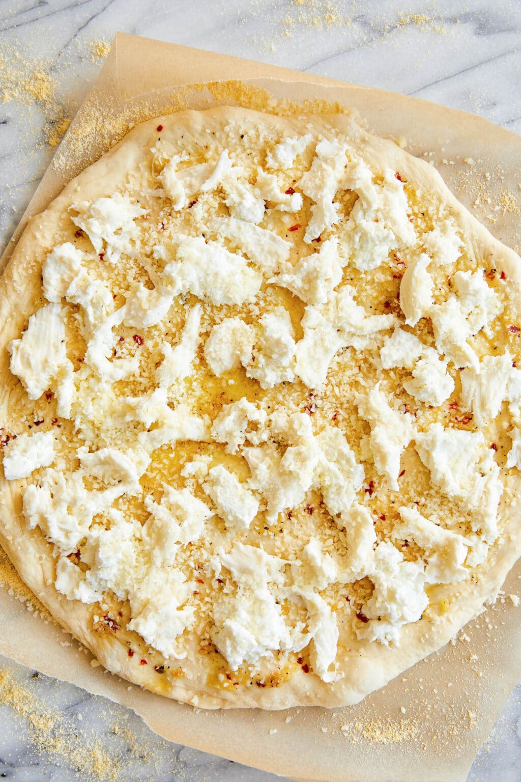 White Pizza Recipe | No Sauce, All Cheese, Extra Flavor