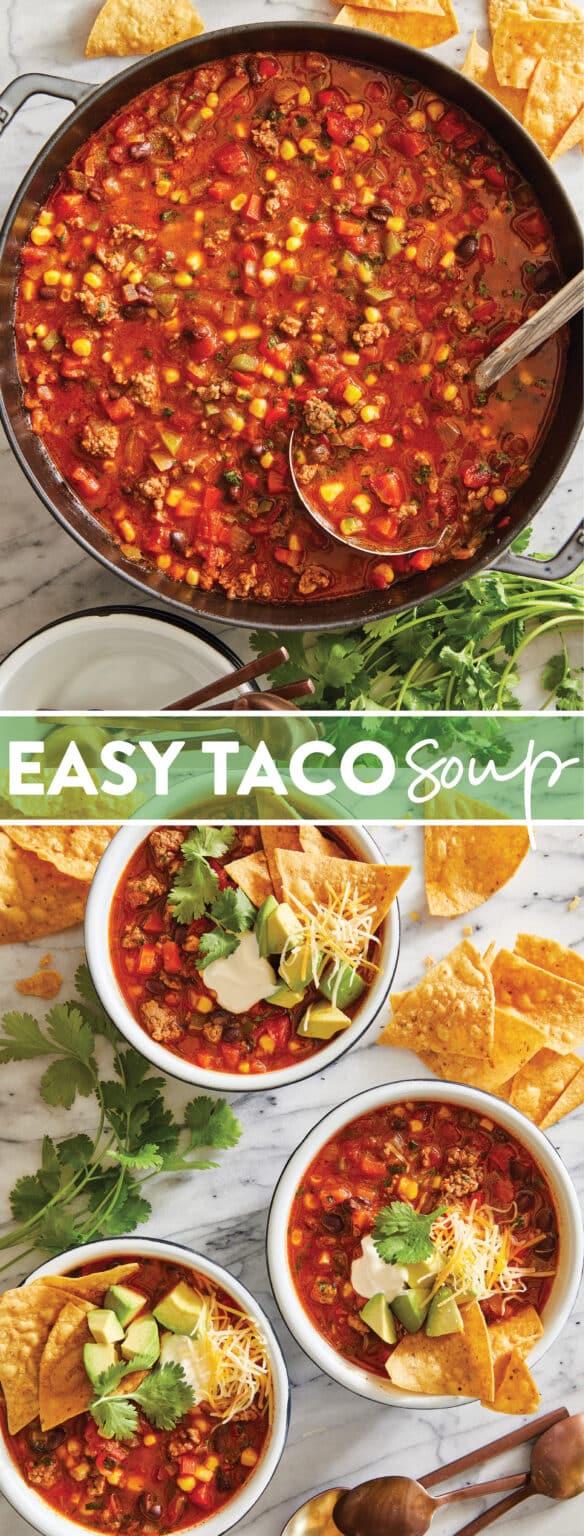 Easy Taco Soup - Damn Delicious