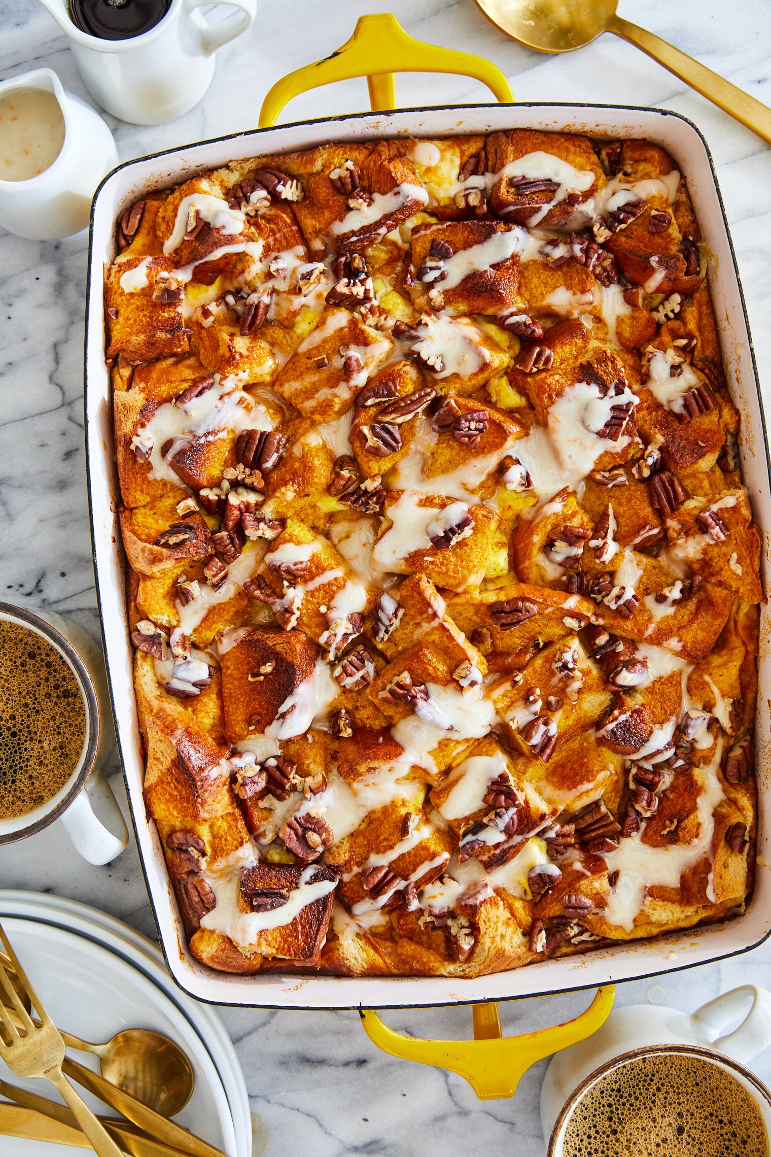 Overnight Pumpkin French Toast Casserole - Damn Delicious