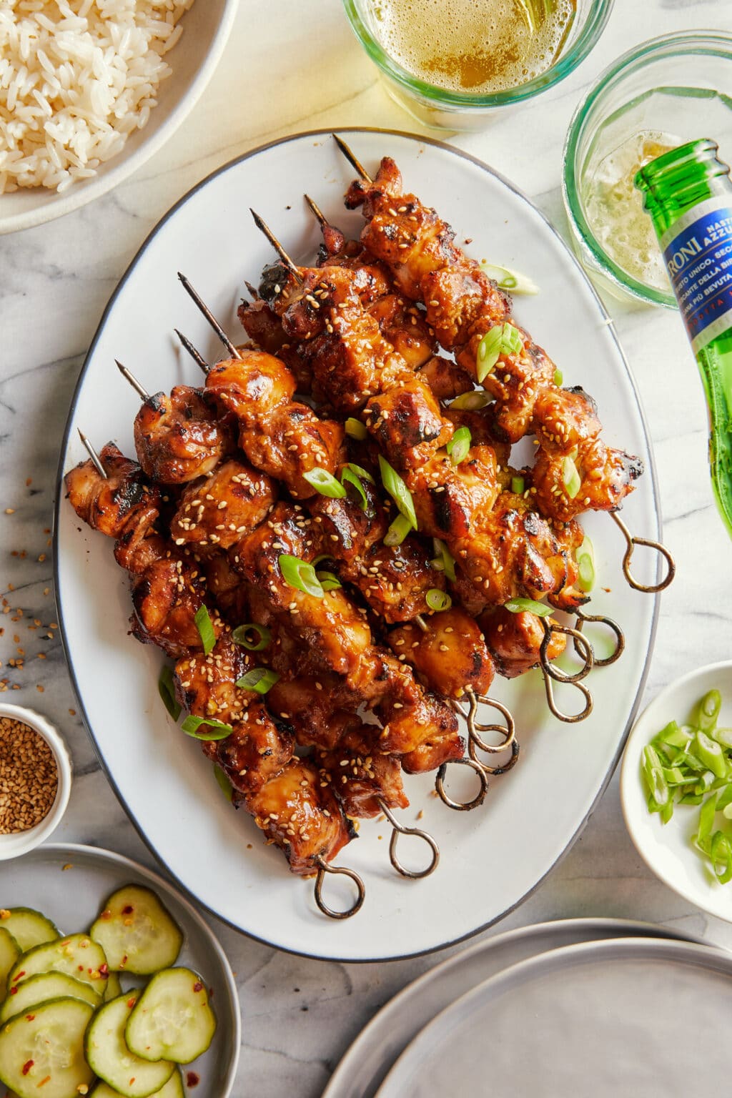 Sesame Chicken Kabobs - Damn Delicious
