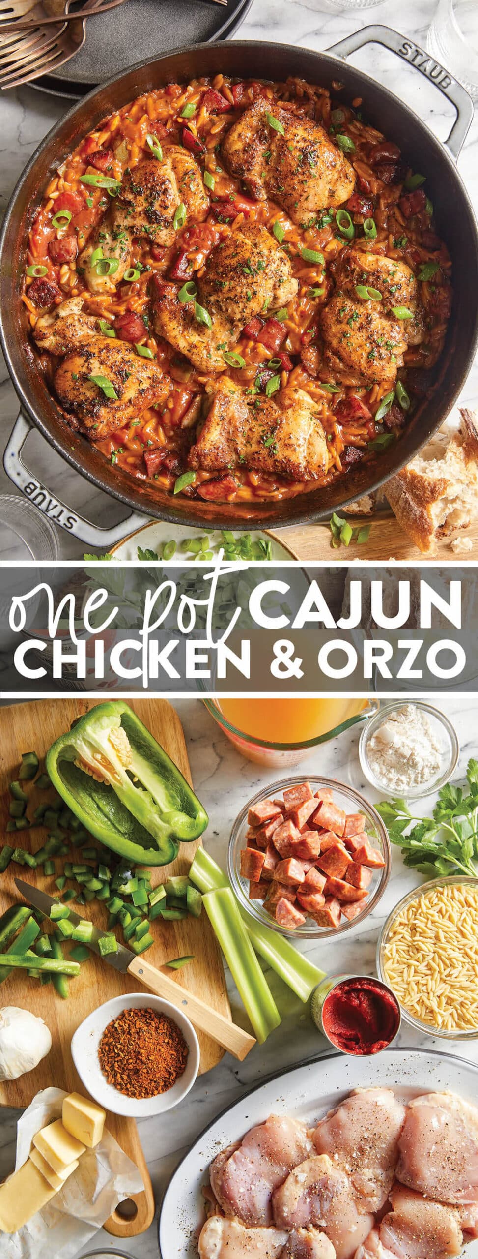 One Pot Cajun Chicken and Orzo - Damn Delicious