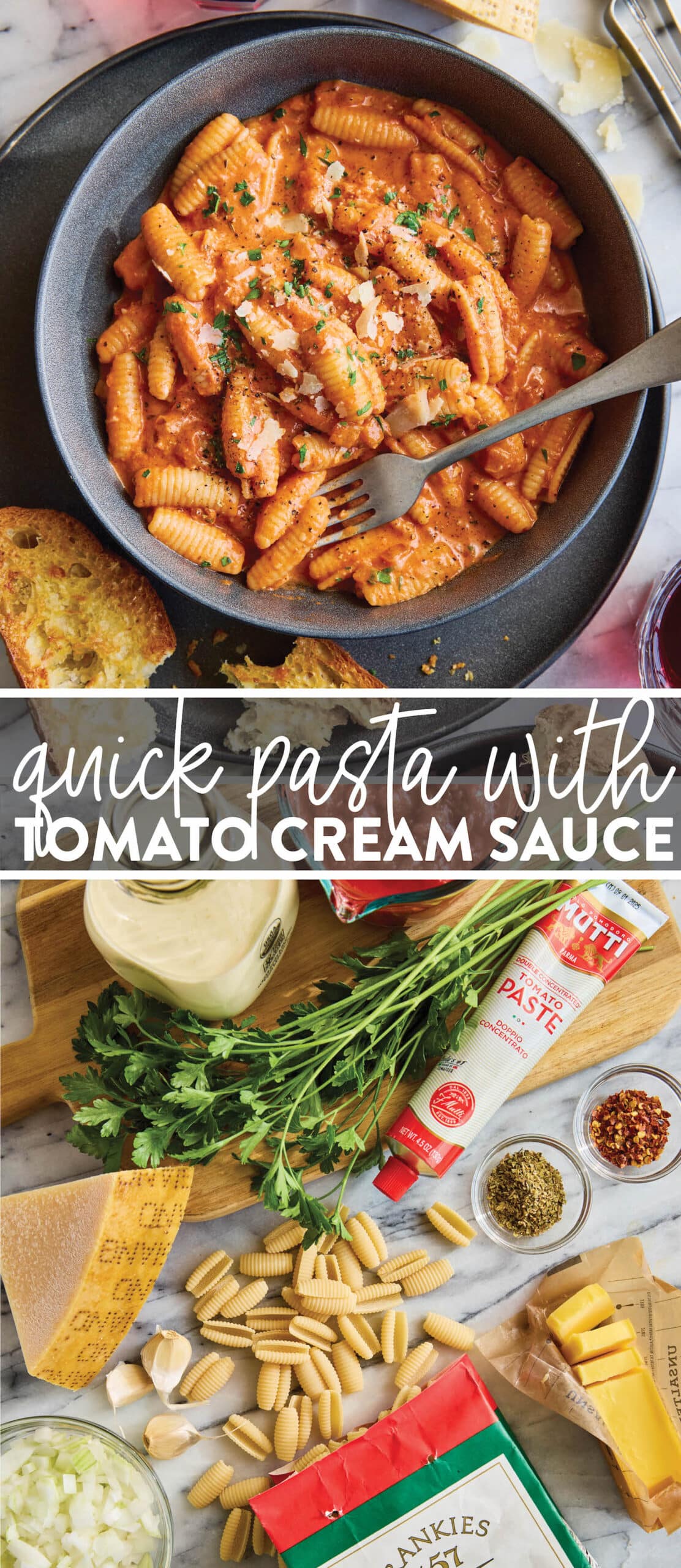 Fast Pasta with Tomato Cream Sauce - Street Food Spectacle